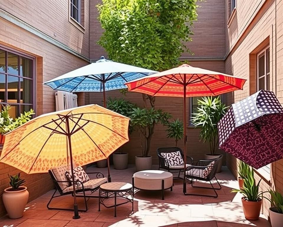 Opklapbare parasols voor compacte buitenruimtes | websito.be
